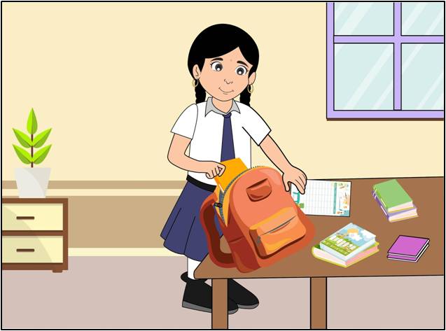 Preparing the School Bag as Per the Timetable – Inclusive Education