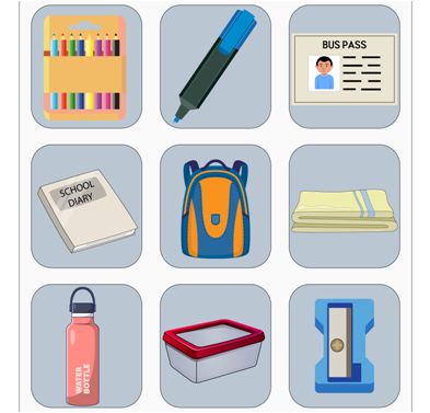 Preparing the School Bag as Per the Timetable – Inclusive Education